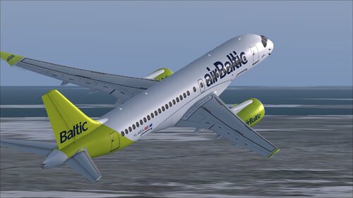 FSX/P3D VirtualCol Airbus A220-100 - airBaltic Textures - FSX Jetliners ...