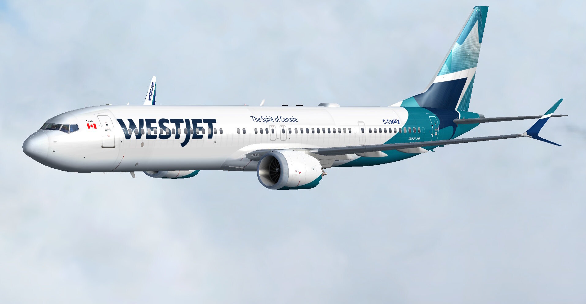 FS2004/FSX WESTJET Boeing 737MAX10 - FSX Jetliners - FlightSim.Com