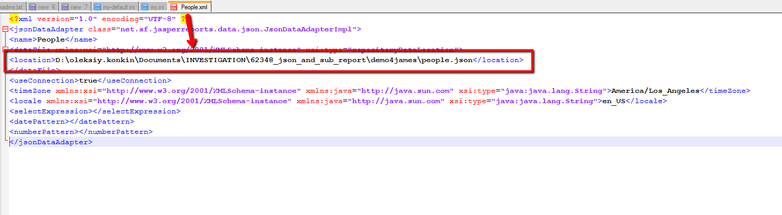 Sample of JSON report with sub report - Best Practices - Jaspersoft ...
