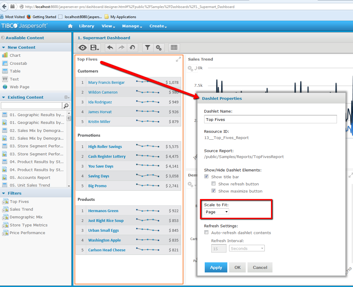 Scroll in HTML5 charts - Products - Jaspersoft Community
