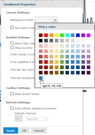 How to Add, Modify, or Change Background Color Choices in a Dashboard ...