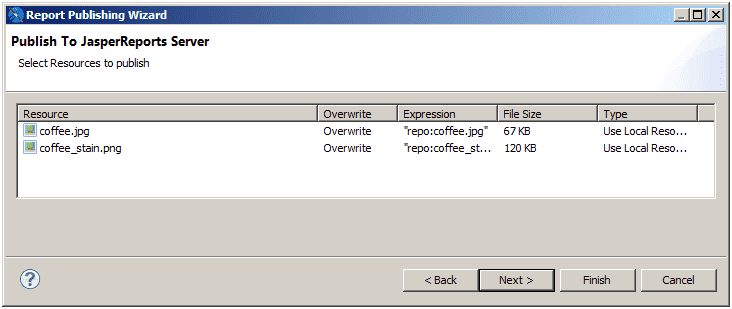 Publishing a Report to JasperReports Server - 10.0.0 - Jaspersoft Community