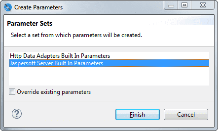 Parameter Sets - 10.0.0 - Jaspersoft Community