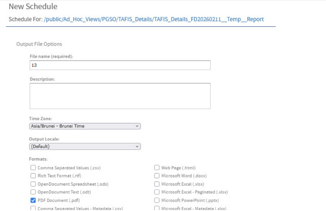 How to change default format to be xlsx instead of PDF for scheduler ...