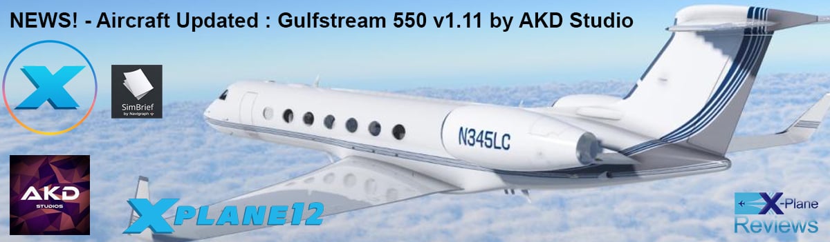 NEWS! - Aircraft Updated : Gulfstream 550 v1.11 by AKD Studio - News ...