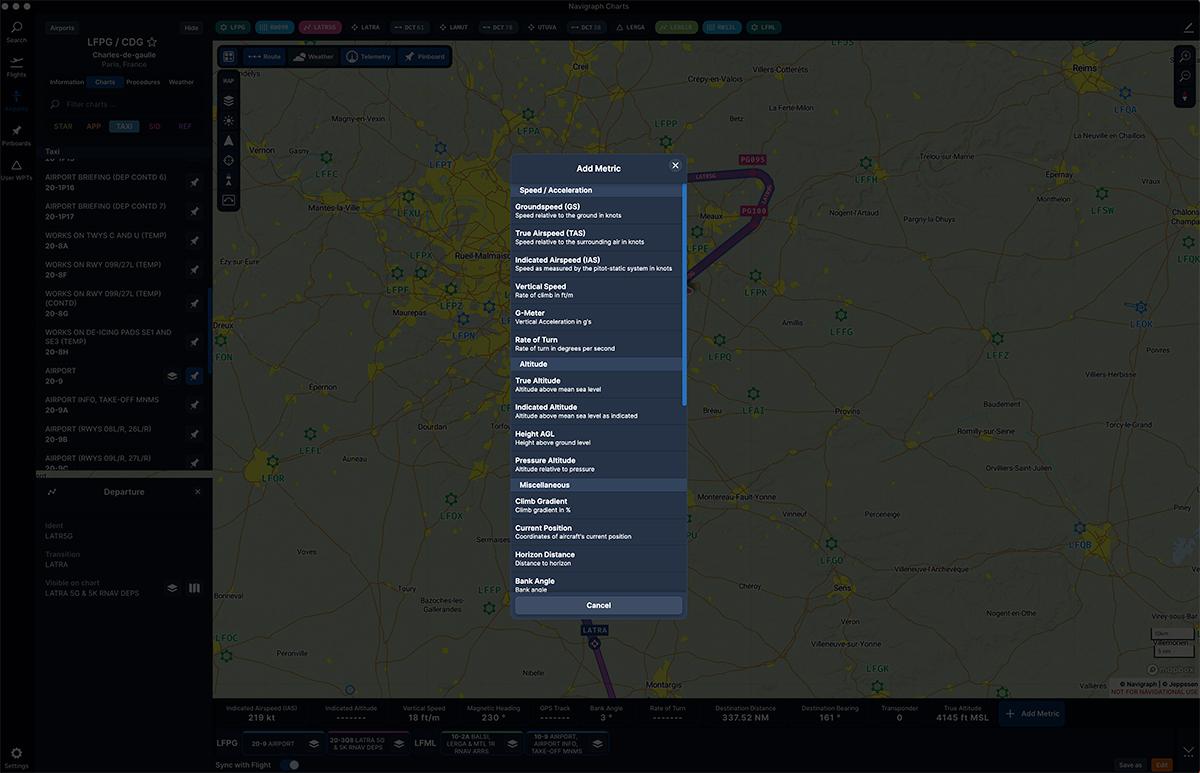 NEWS! - Navigraph introduce Flight Telemetry, ATIS, OFP to Charts ...