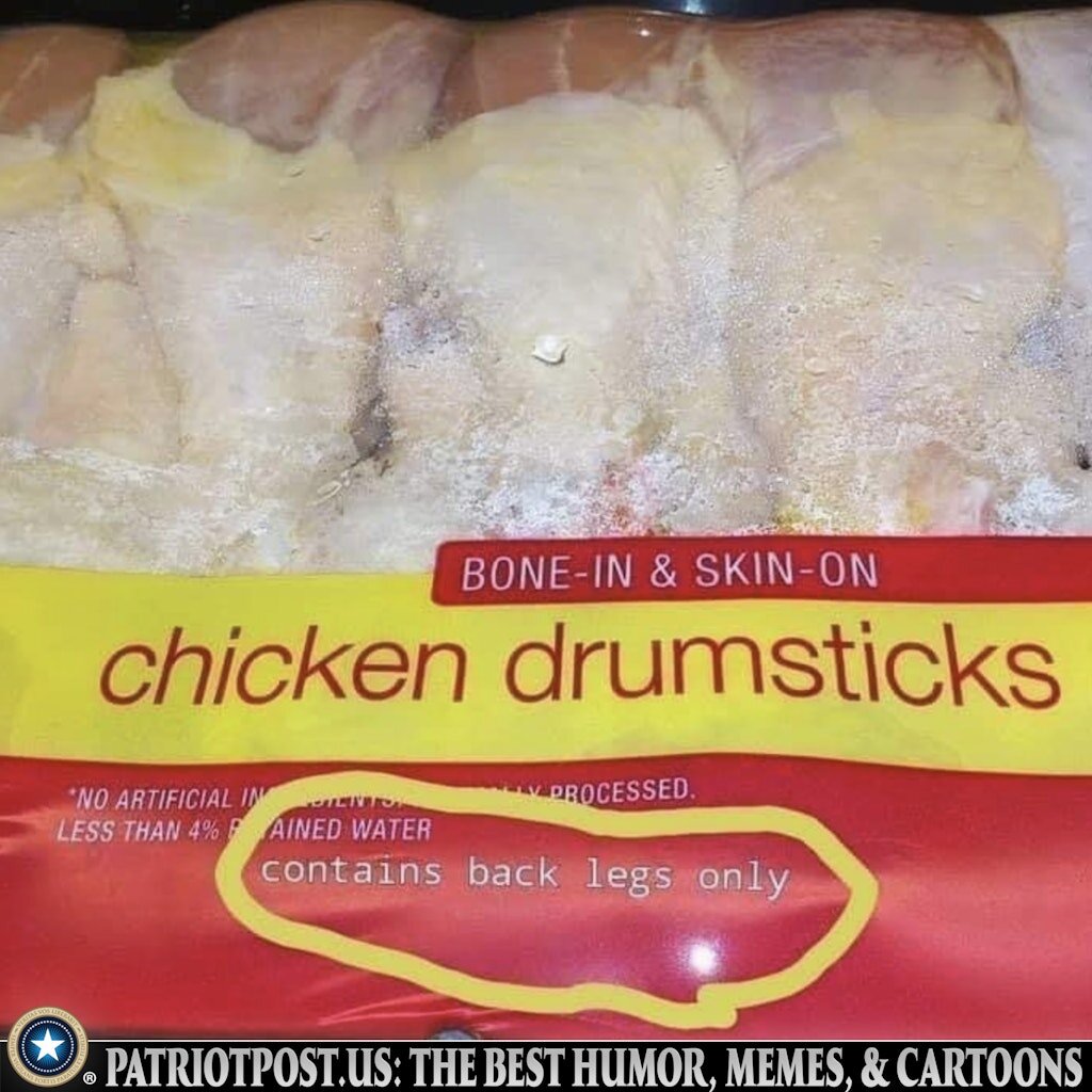 Commercially bagged chicken: Back Legs Only ...