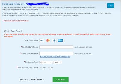 Credit card surcharges! - Princess Cruises - Cruise Critic Community