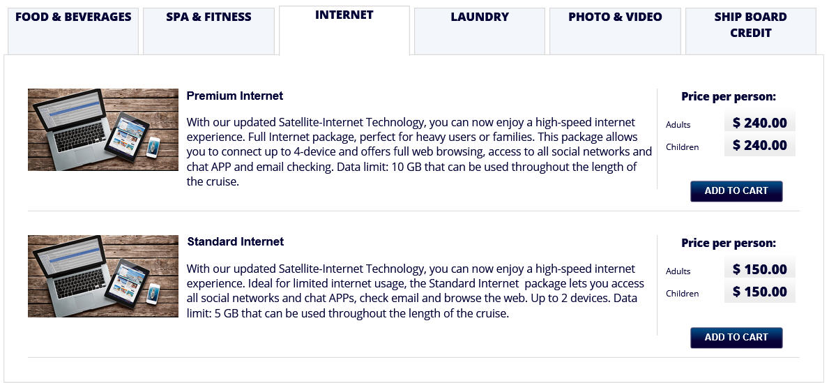 New Internet Packages - Seaside - MSC Cruises - Cruise Critic Community