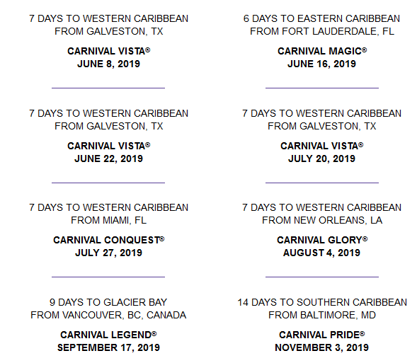 Carnival elite offer - Cruise Casinos - Cruise Critic Community