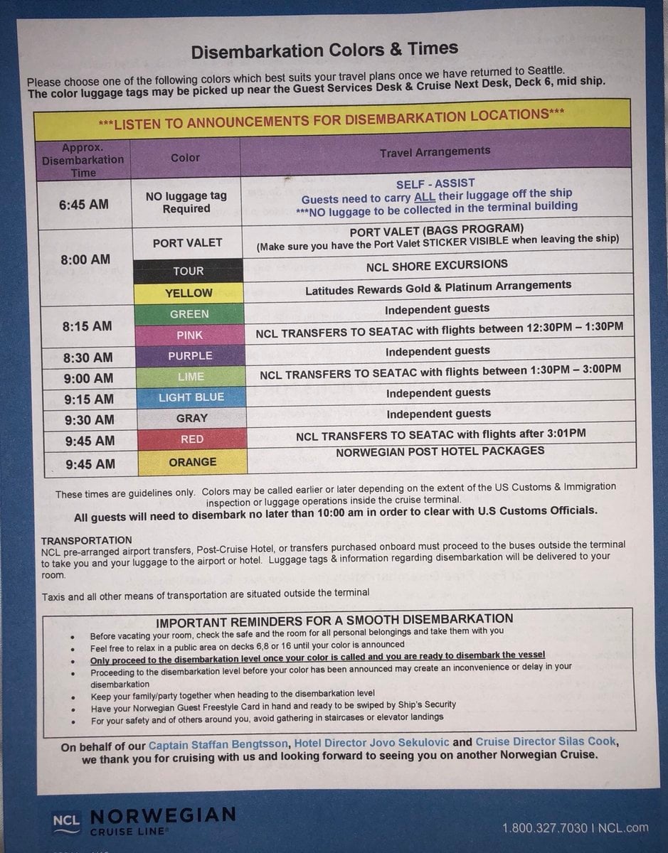 Disembarkation In Seattle - Norwegian Cruise Line - Cruise Critic Community