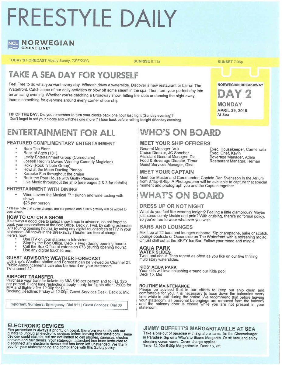 NCL Breakaway Recent Freestyle Daily - Norwegian Cruise Line - Cruise ...