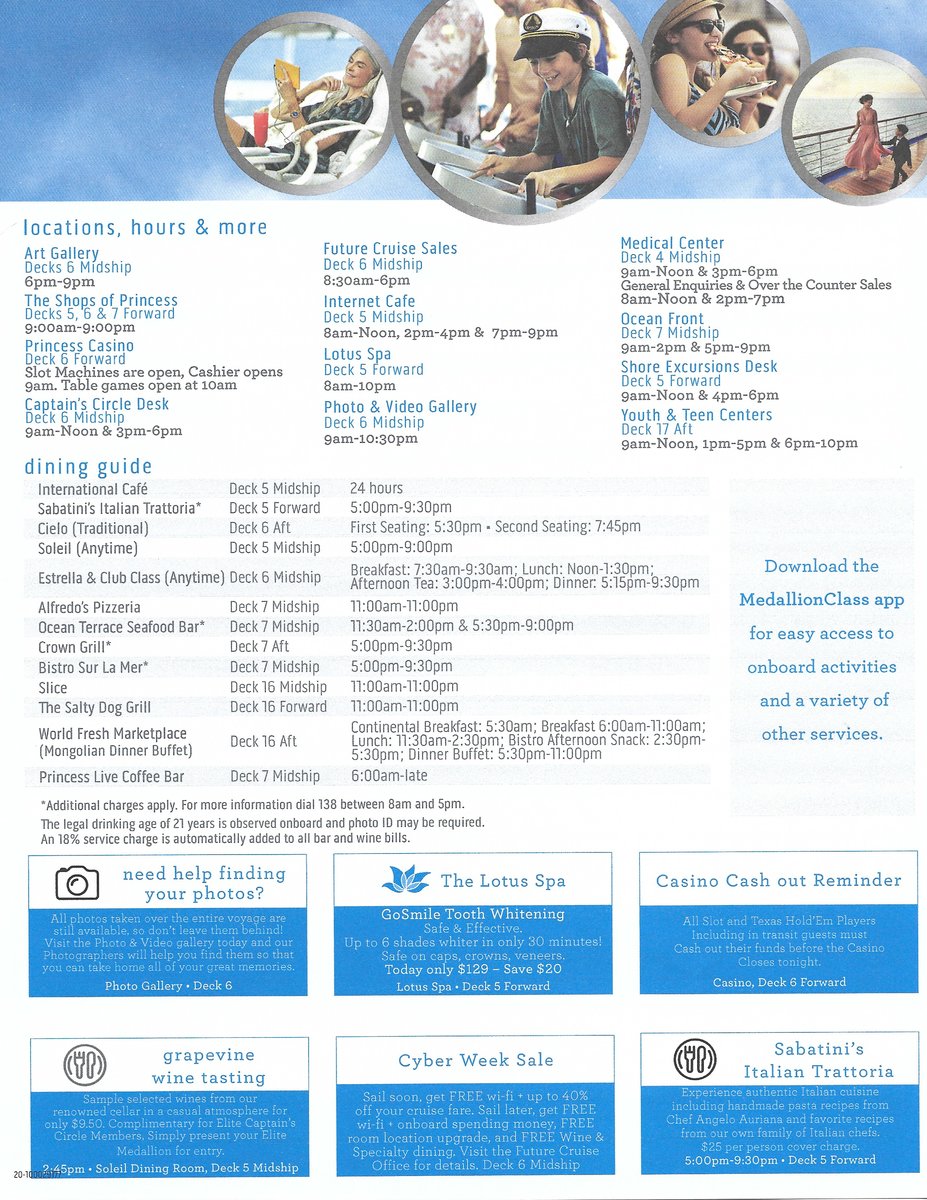 SKY MENUS AND PATTER - Princess Cruises - Cruise Critic Community