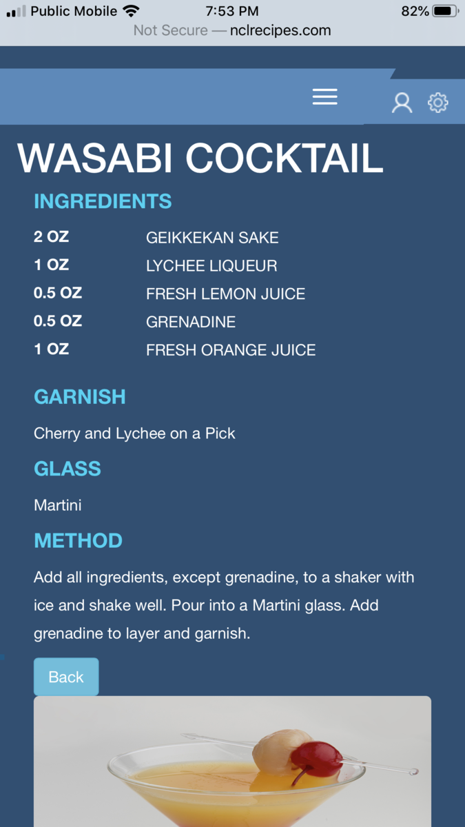 Wasabi Cocktail - Norwegian Cruise Line - Cruise Critic Community