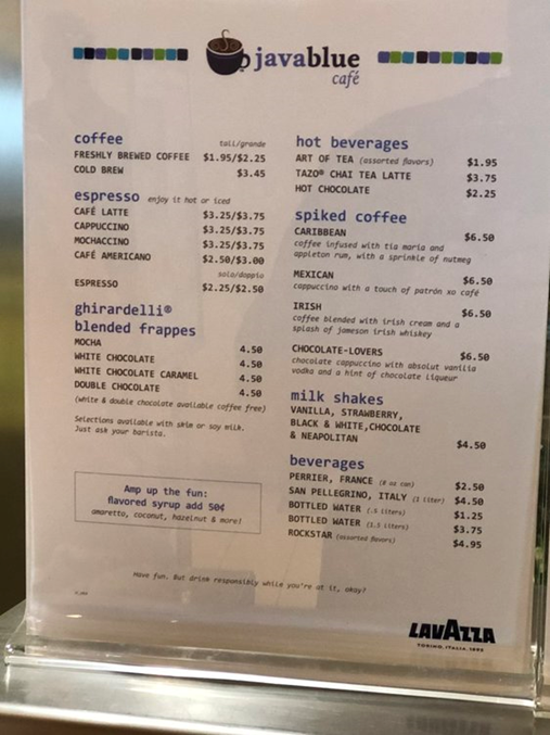 Coffee and Milk Shake prices - Carnival Cruise Lines - Cruise Critic ...