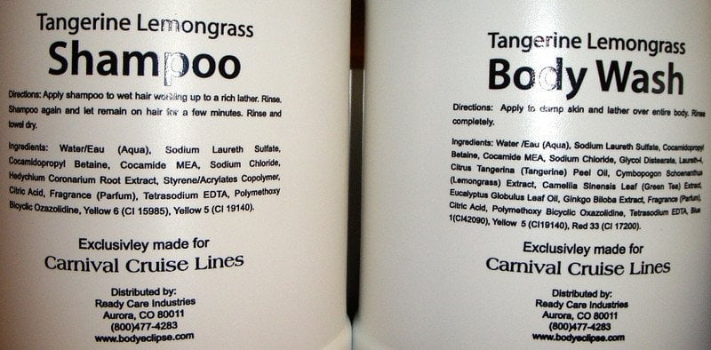 How is the shower gel and shampoo that Carnival provides? - Carnival ...