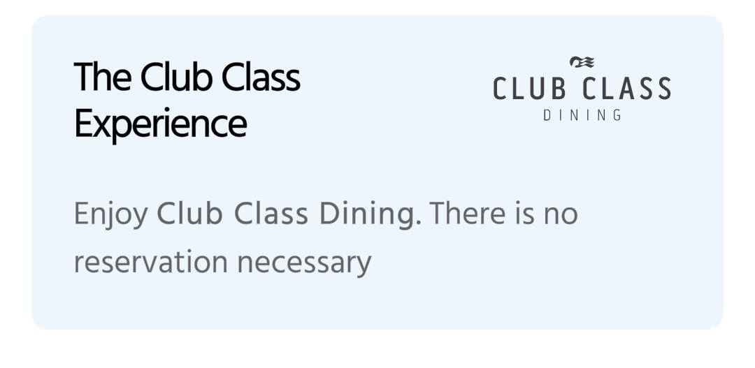 Club Class Dinning Question - Princess Cruises - Cruise Critic Community