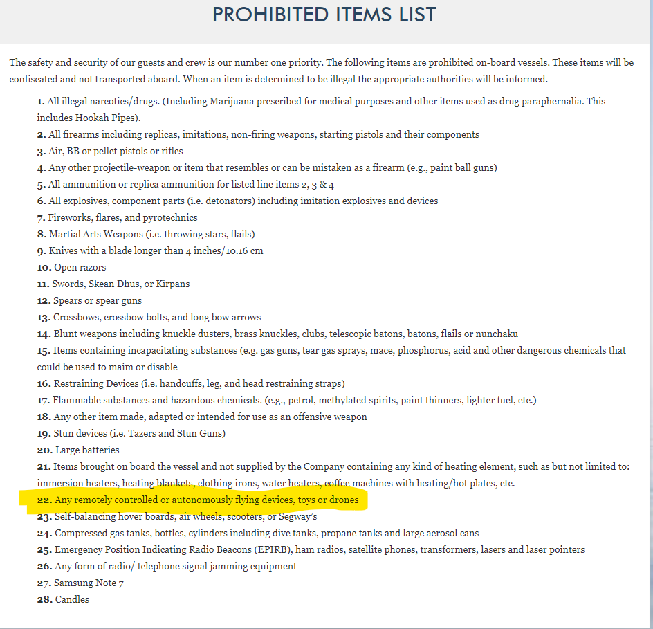 Norwegian cruise line prohibited items 60 photos - Arptravels.com