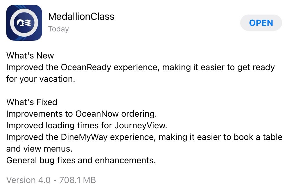 New Update - Medallion Class App 5/20/22 - Princess Cruises - Cruise ...