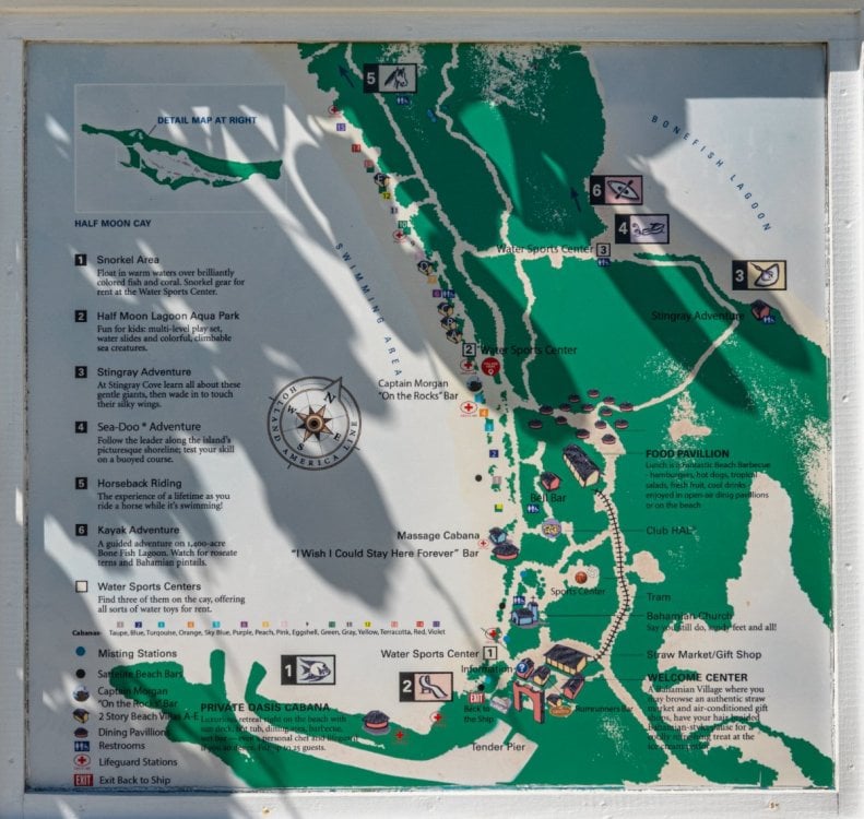 Any printable maps of Half Moon Cay/ - Private Islands - Cruise Critic ...
