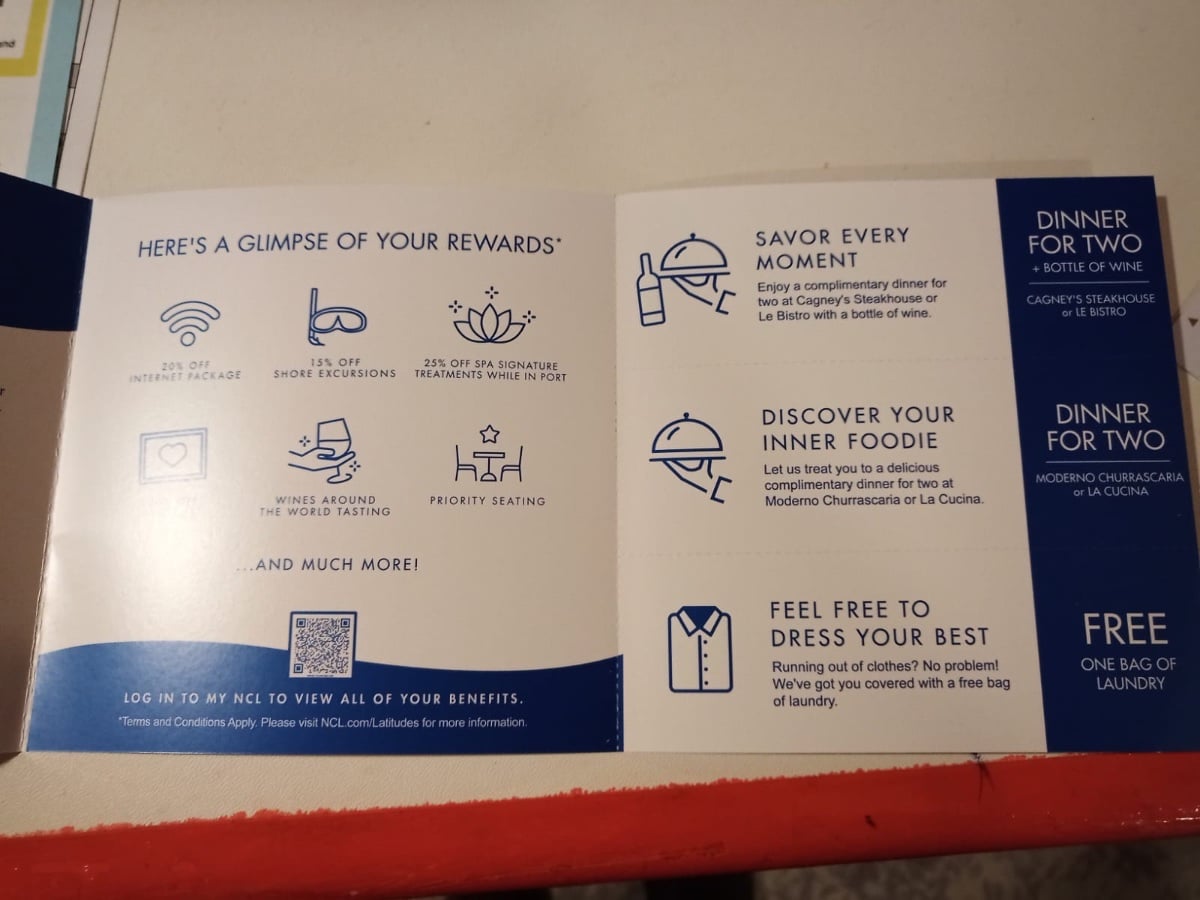 Official Change to Platinum Dinner choices - Norwegian Cruise Line ...