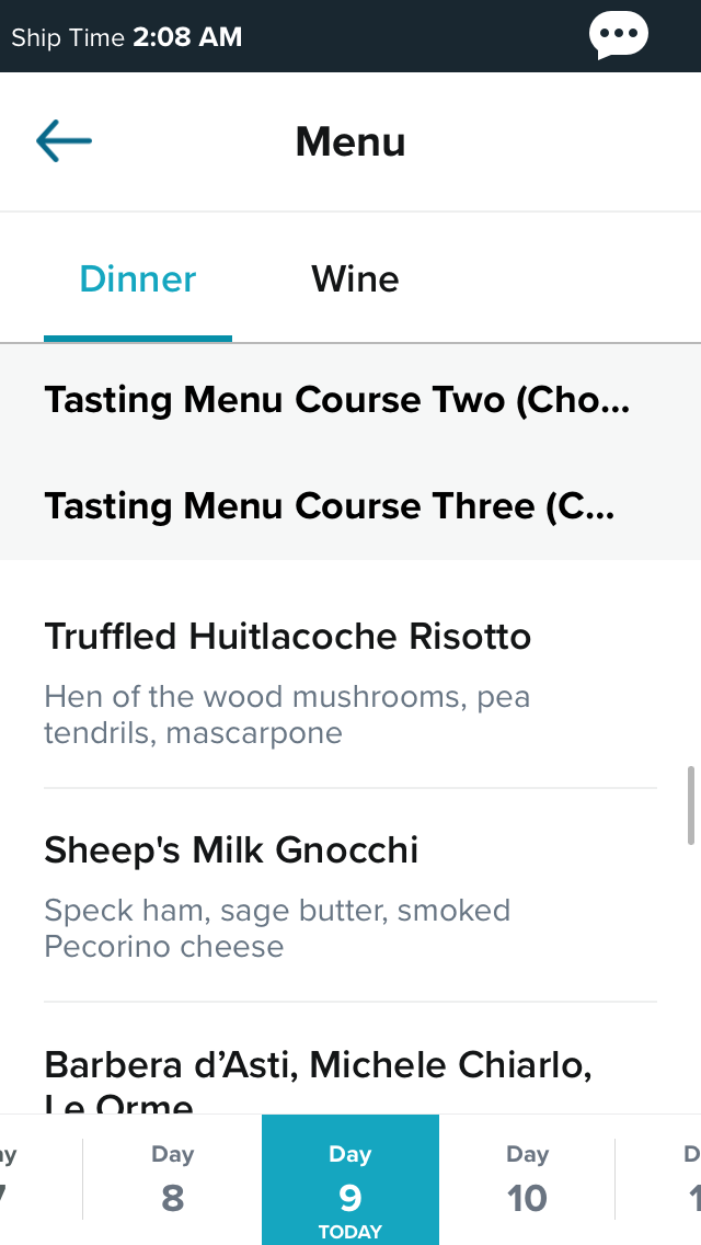 Eden Tasting Menu - Celebrity Cruises - Cruise Critic Community