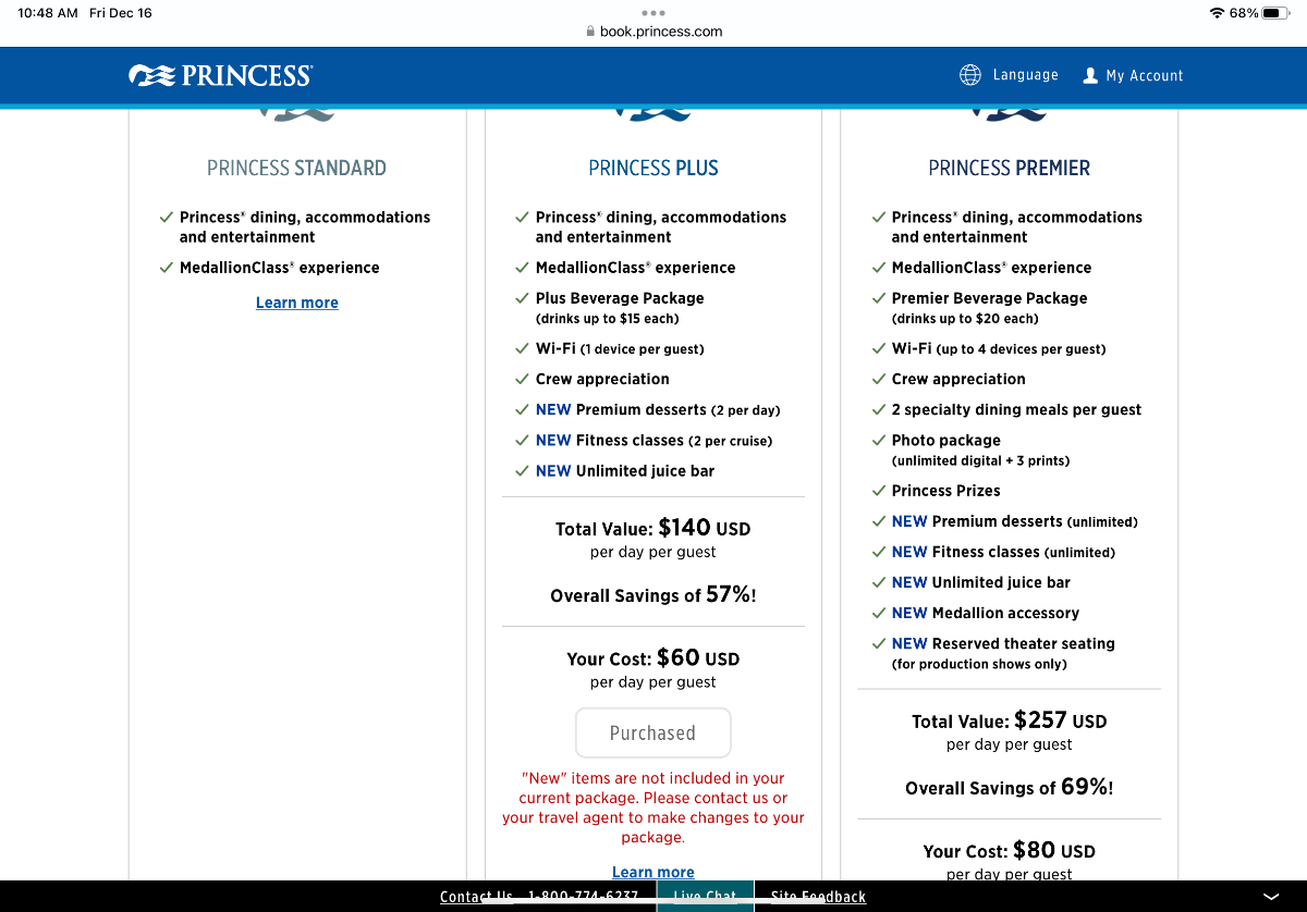 Purchased Princess Plus, under the old price, will the new pricing ...