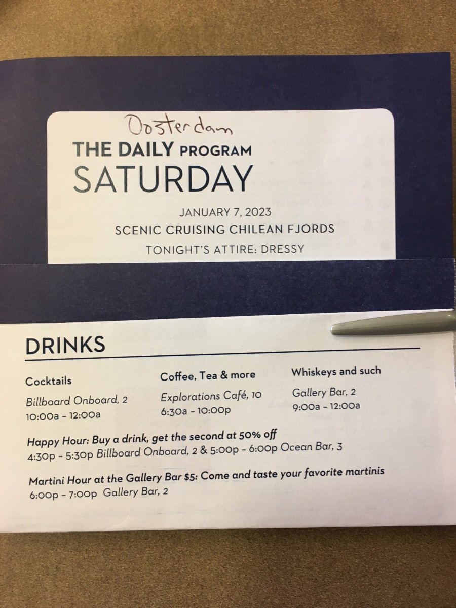 Current Happy Hours on BHBs? - Holland America Line - Cruise Critic ...