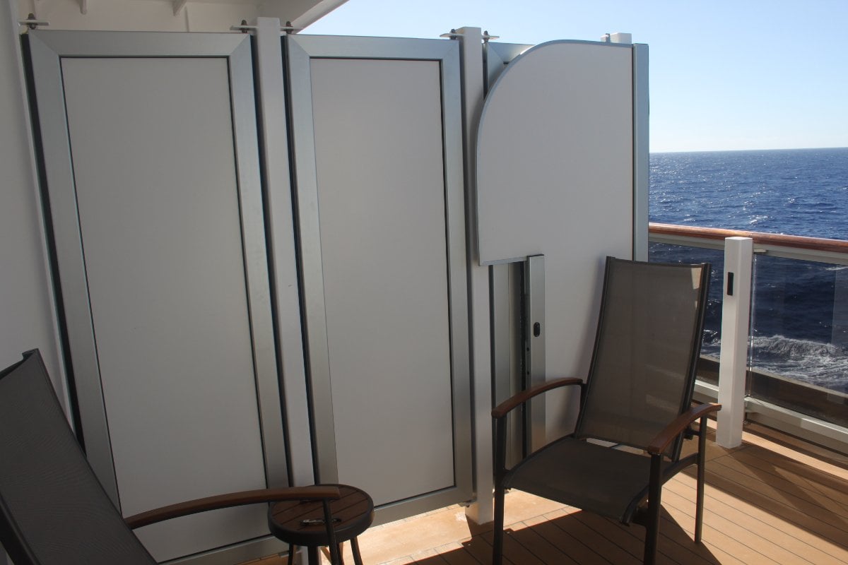 Do balcony dividers on any HAL ships open? - Holland America Line ...