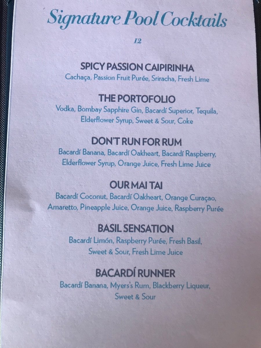 Riviera New Bar Drinks, Menus and Prices - Oceania Cruises - Cruise ...