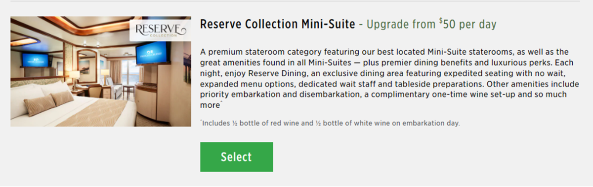 Club Class Mini-Suite appears to be now called Reserved Class Mini ...