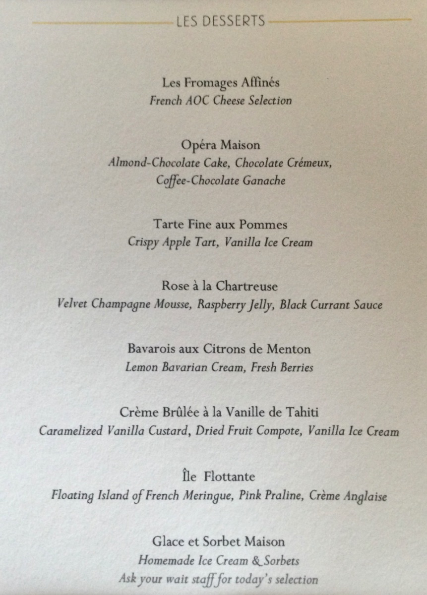 New Specialty Restaurant Menus - Regent Seven Seas Cruises - Cruise ...