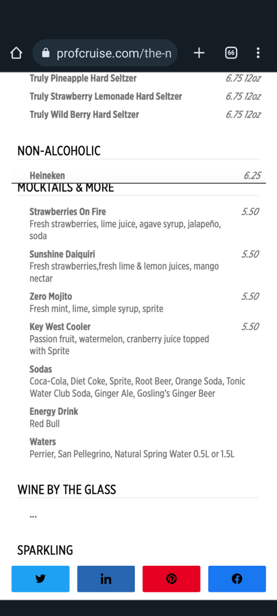 Princess Mocktails Menu - Princess Cruises - Cruise Critic Community