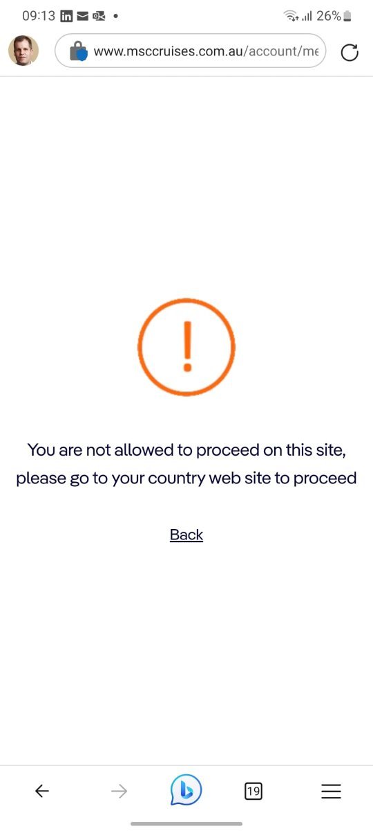 Login issues - MSC Cruises - Cruise Critic Community