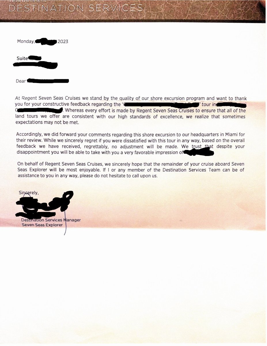 Regent "Bed Bug Letter": When will you get one? - Regent Seven Seas ...