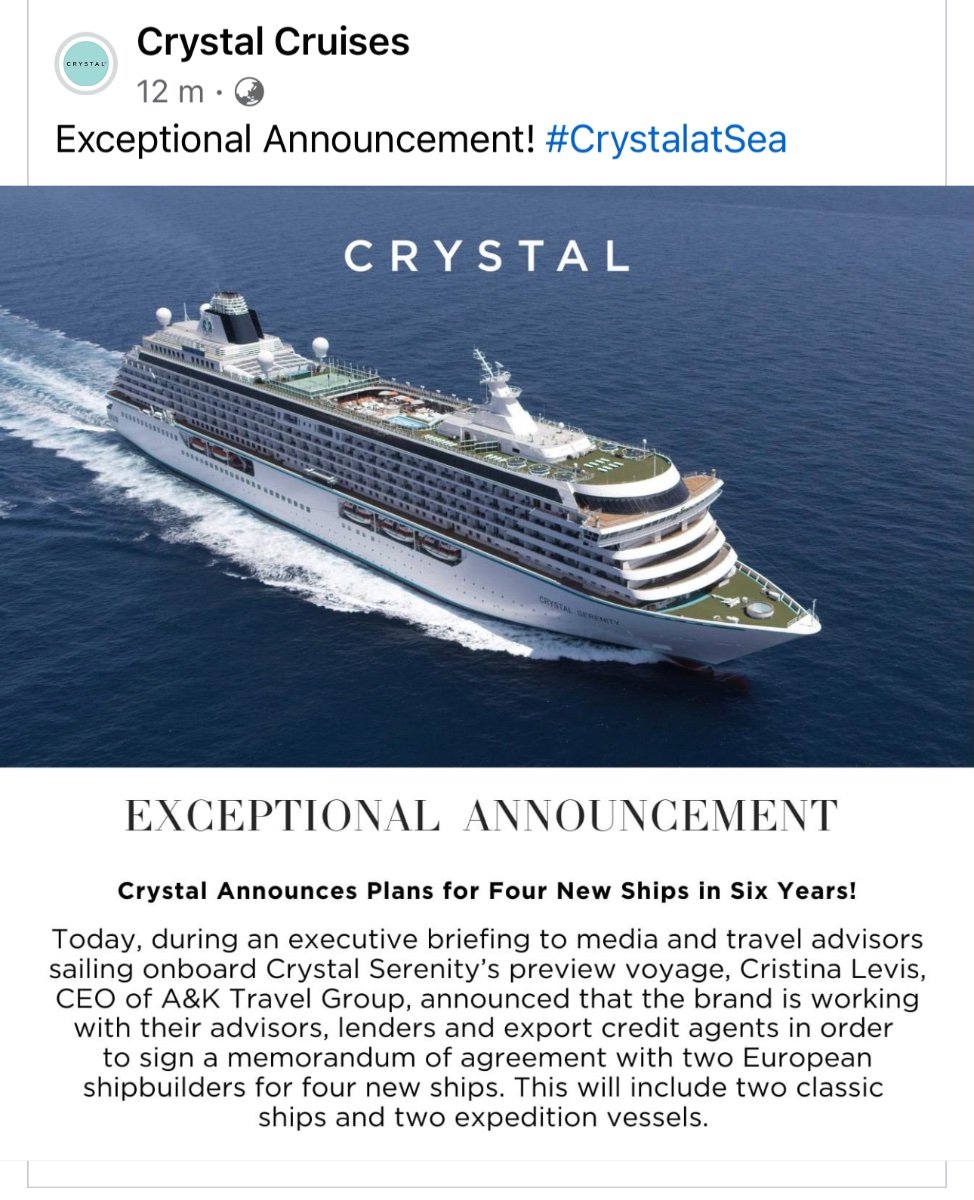 New Ocean Vessels And New Expedition Ships - Crystal - Cruise Critic ...