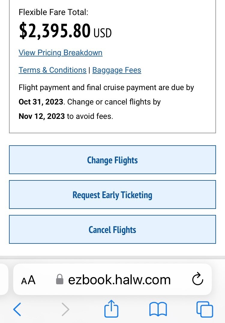 HAL flight ease - Holland America Line - Cruise Critic Community