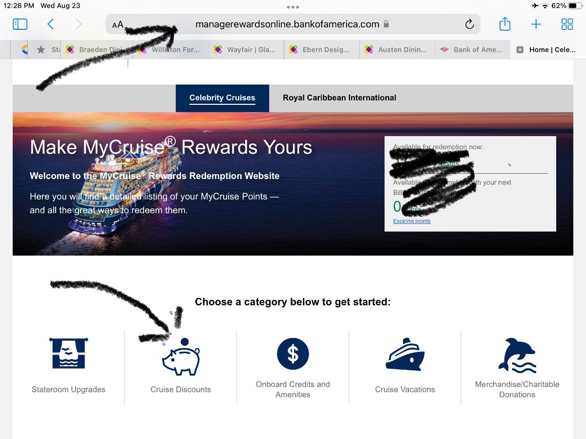Celebrity Visa Credit Card Reward Redemption - Celebrity Cruises ...