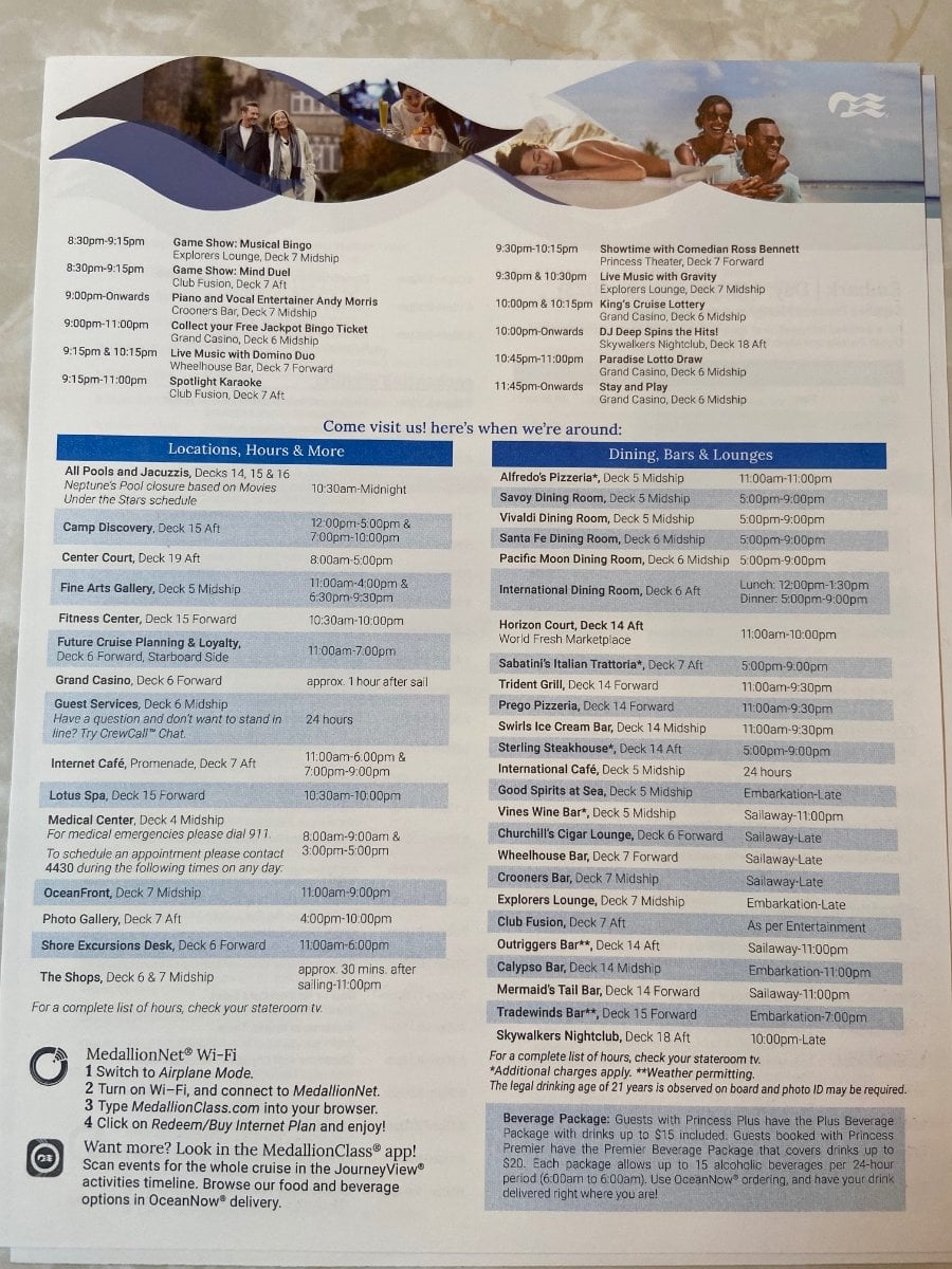 Activities? - Princess Cruises - Cruise Critic Community