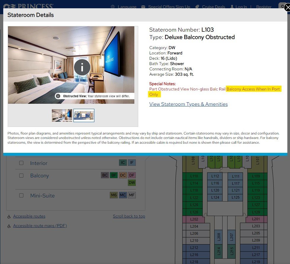 Royal Princess: Club Class Mini Suite - Forward Facing: what's your ...