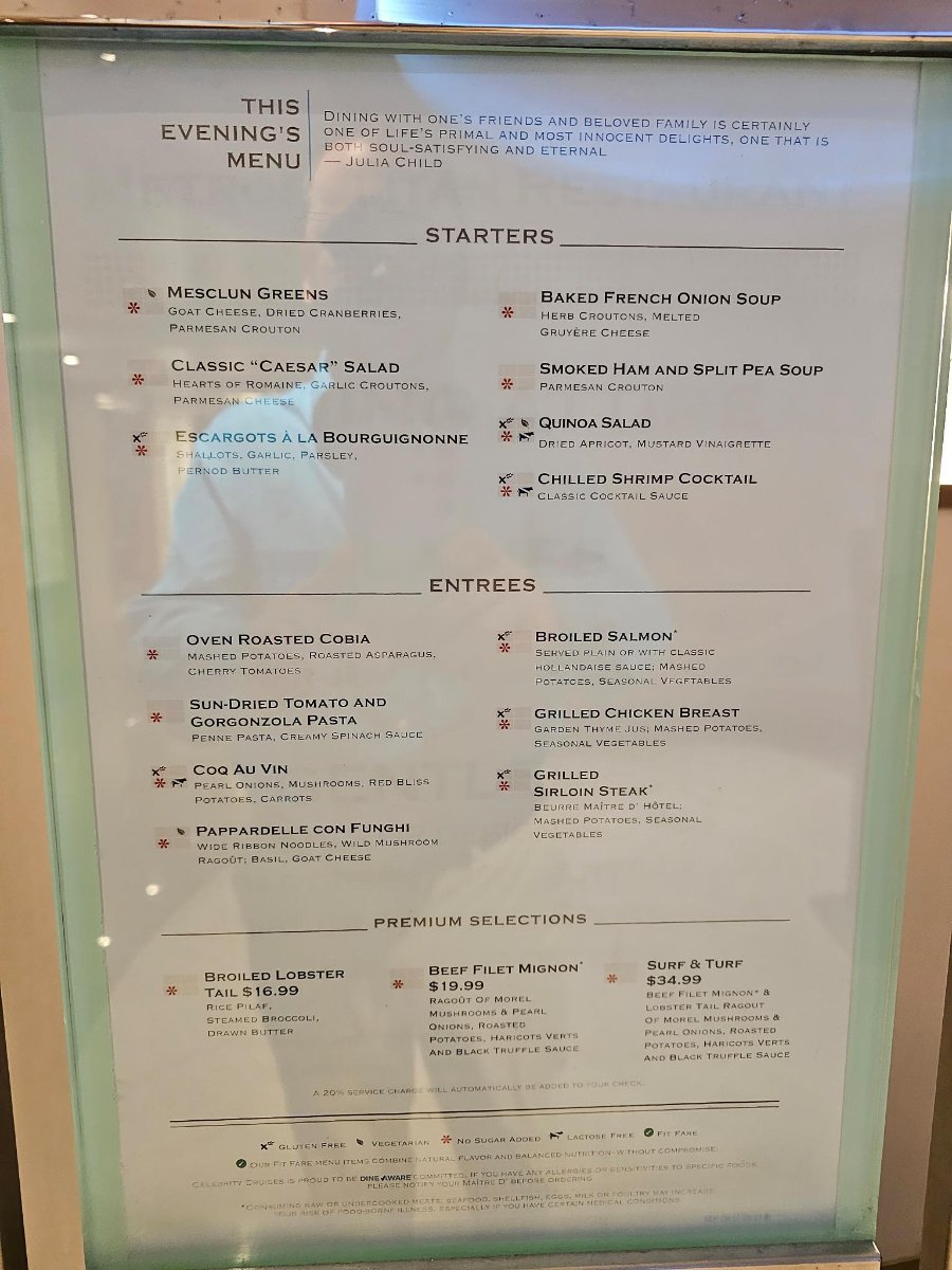 Celebrity Main Dining Room Menu 60 Photos - Moonagedaydream.film