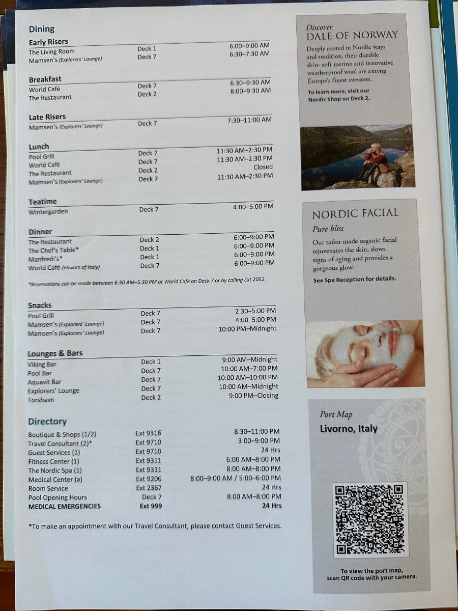 Viking Daily (Ocean version) - Viking Ocean - Cruise Critic Community