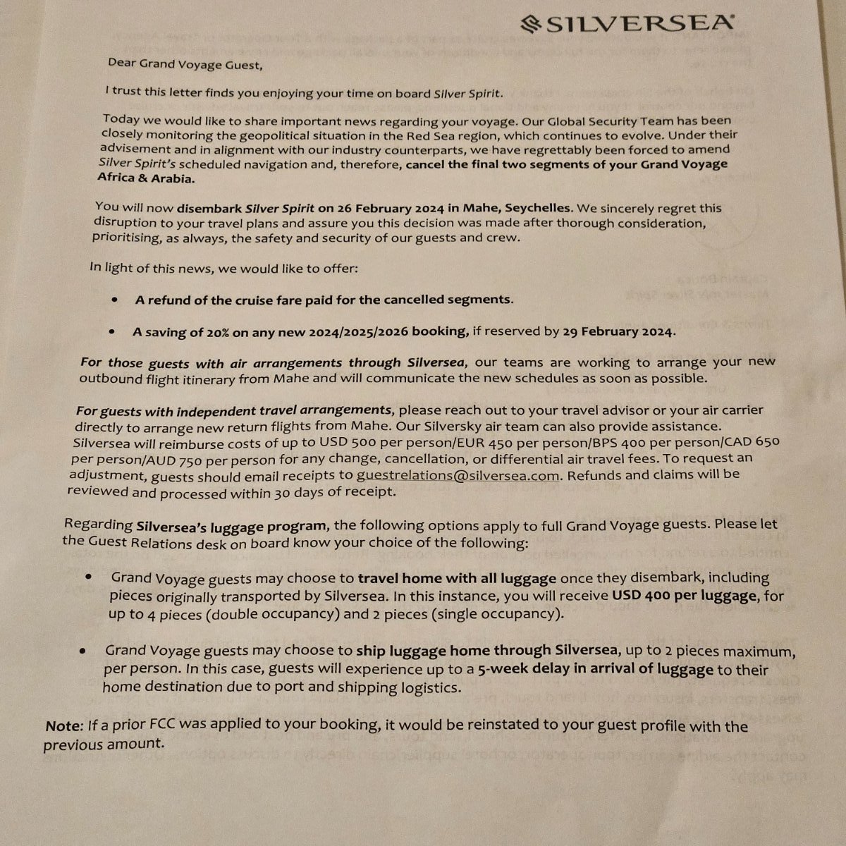 Silver Spirit, Feb into March - Page 2 - Silversea - Cruise Critic ...