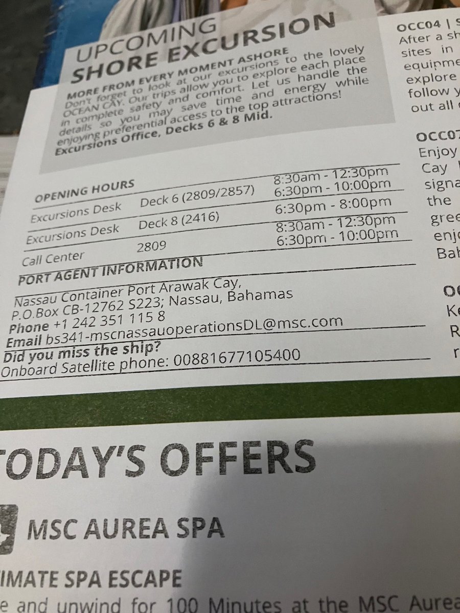MSC Agent on ports - MSC Cruises - Cruise Critic Community