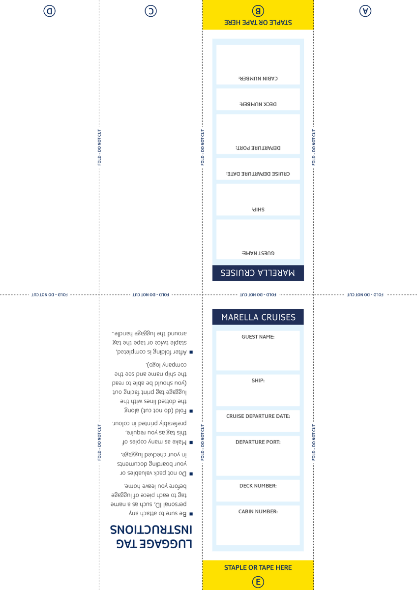 Luggage Tags - Marella Cruises (formerly Thomson) - Cruise Critic Community