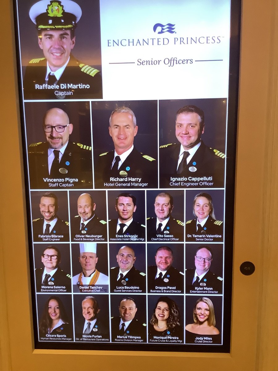 Princess Senior Ship Staff, inc Cruise Directors & Entertainment ...