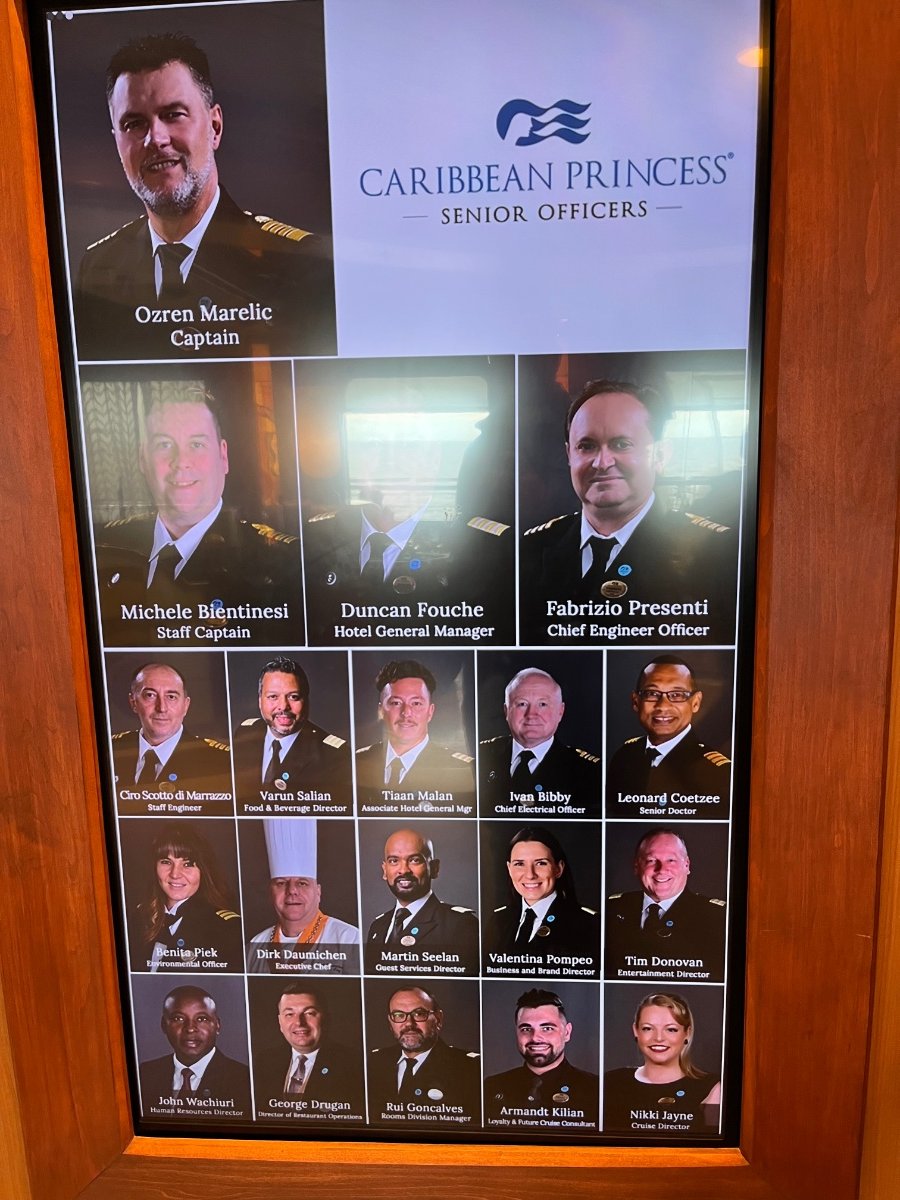 Princess Senior Ship Staff, inc Cruise Directors & Entertainment ...