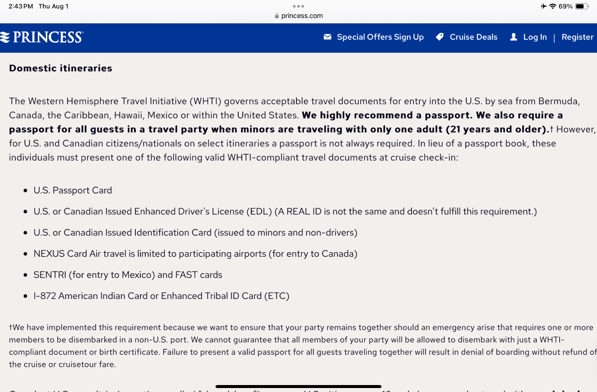 Passport cards for Princess cruises - Princess Cruises - Cruise Critic ...