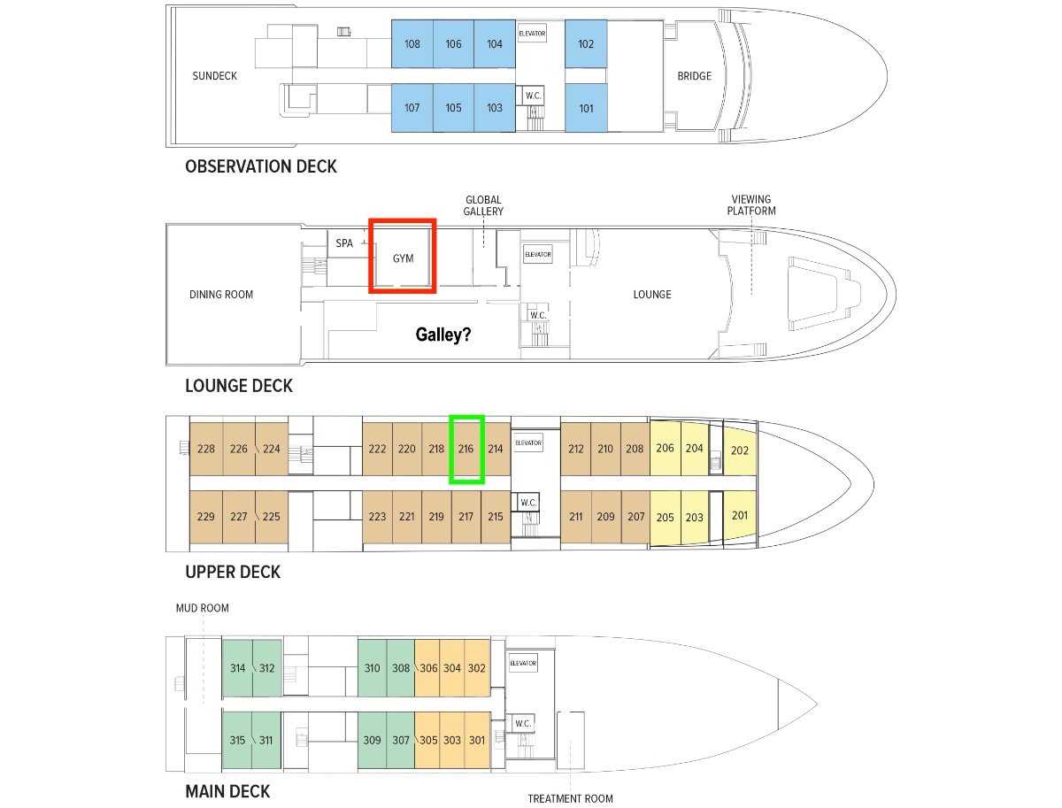 Cabin Selection - Lindblad Expeditions/National Geographic - Cruise ...