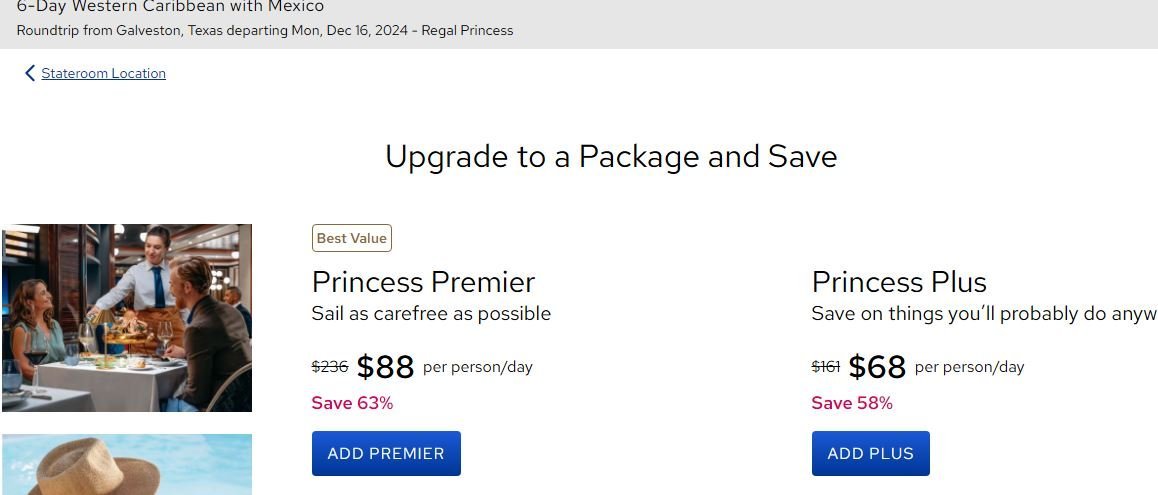 Princess Picks- Higher Package Prices - Princess Cruises - Cruise ...
